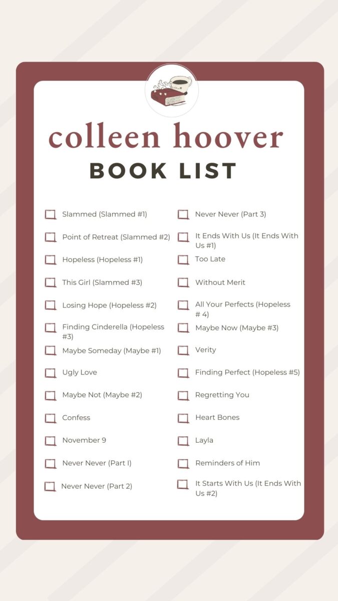 Complete Colleen Hoover Books In Order (+ Printable PDF)