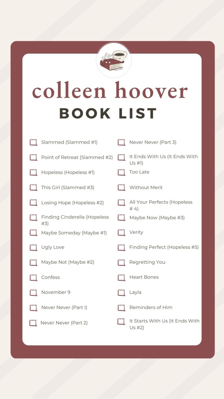 Complete Colleen Hoover Books In Order (+ Printable PDF)