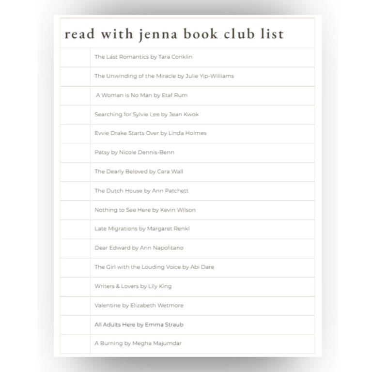 Jenna Bush Hager's Book Club List on The Today Show (With PDF)