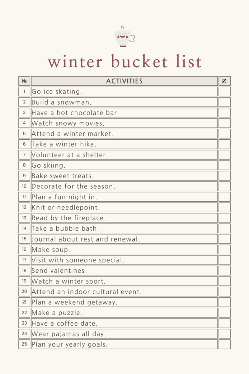 101 Winter Bucket List Ideas For Self Care (With Printable)