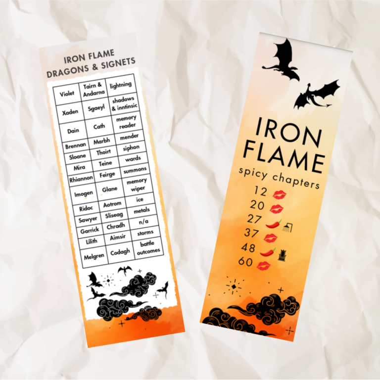 10 Free Fourth Wing Bookmarks (Printable PDF)